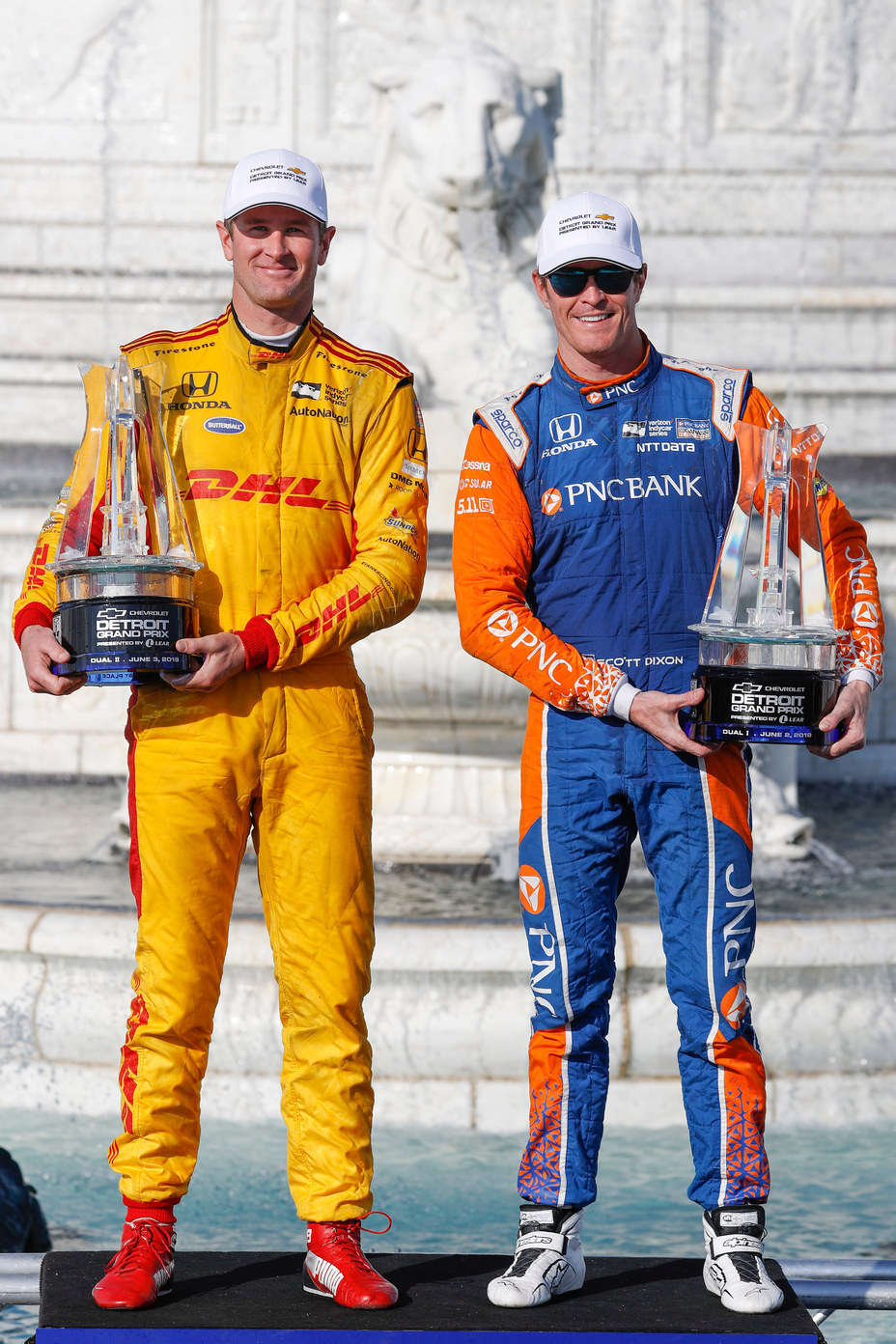 Ryan Hunter-Reay, left, and Scott Dixon completed a weekend sweep of ...