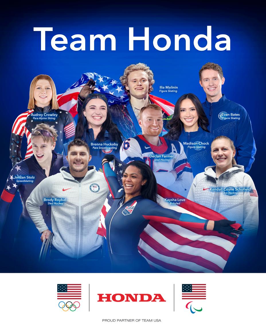 Honda Powers the Dreams of Team USA Athletes as They Go for Gold in ...