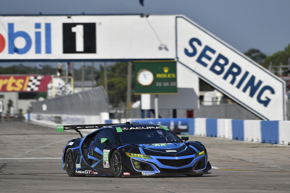 Trent Hindman captured the GTD class pole for Saturday’s race in his ...