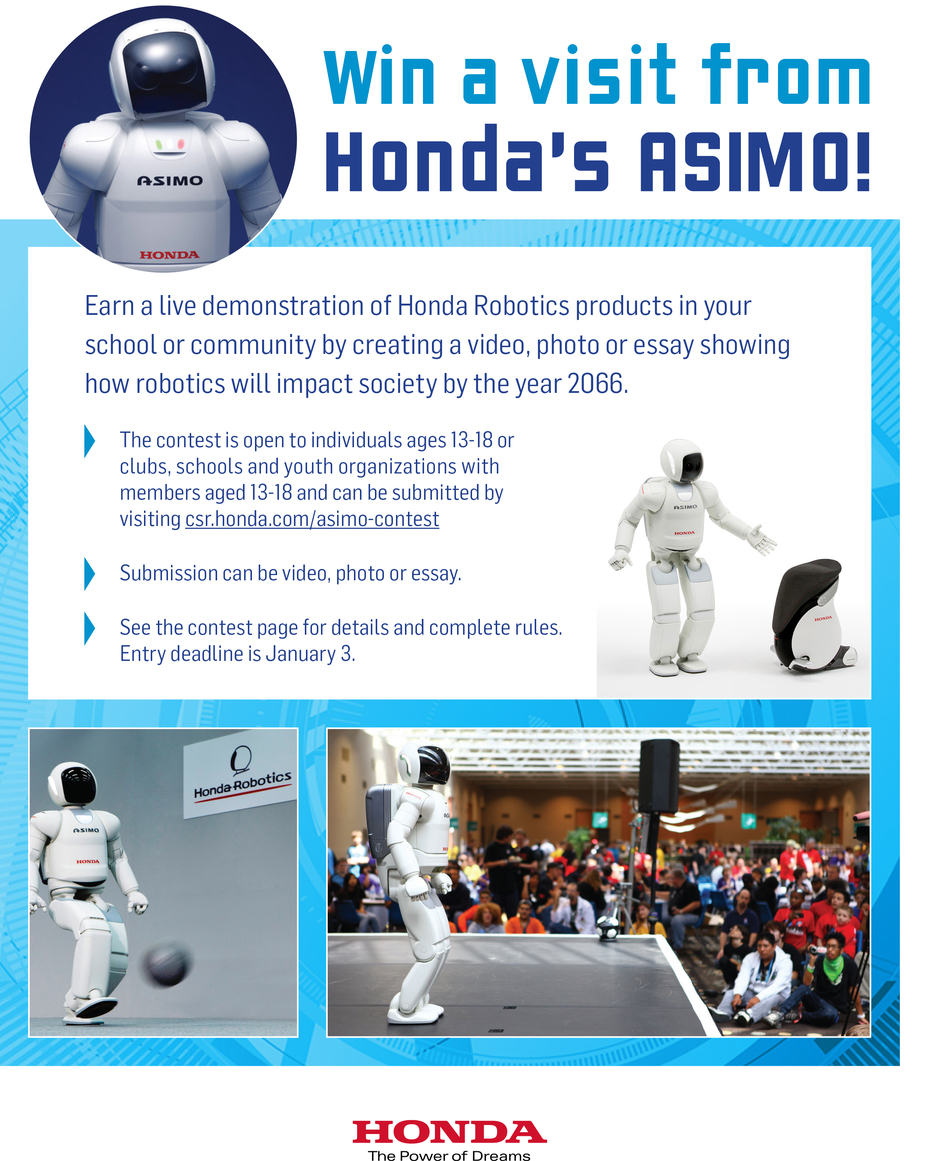 Honda Robotics contest informational flyer