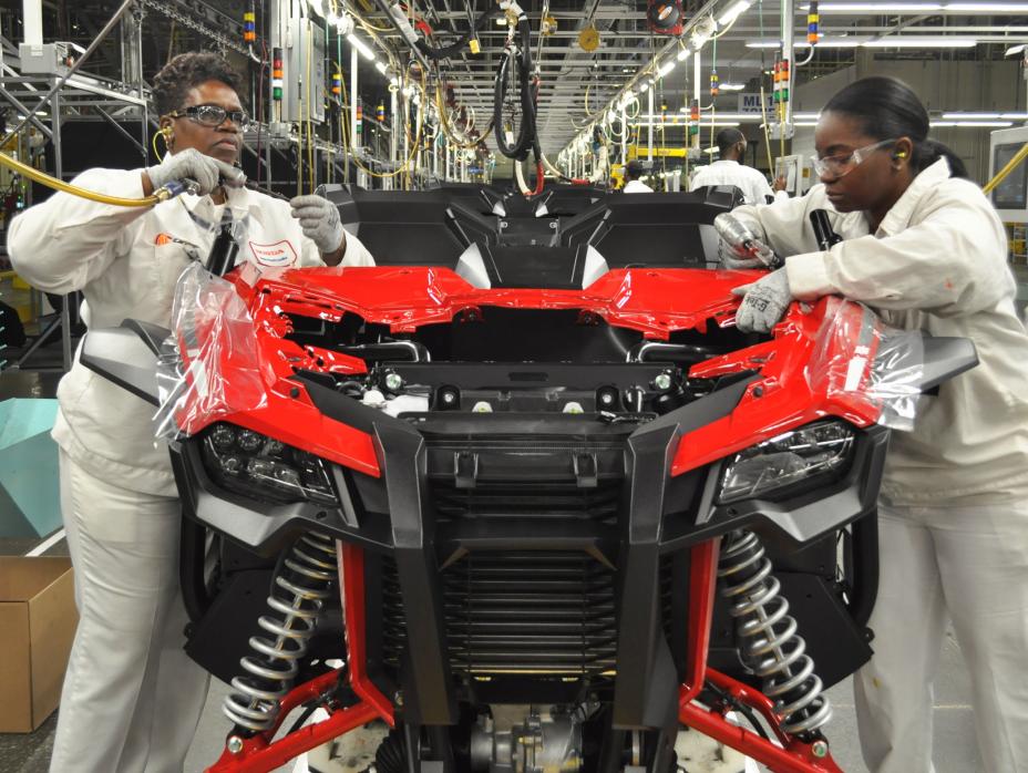 Honda associates putting the finishing touches on one of Honda’s new ...