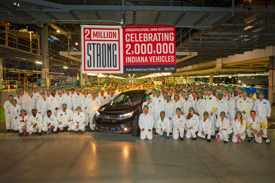 Honda Manufacturing of Indiana associates celebrate production of the 2 ...