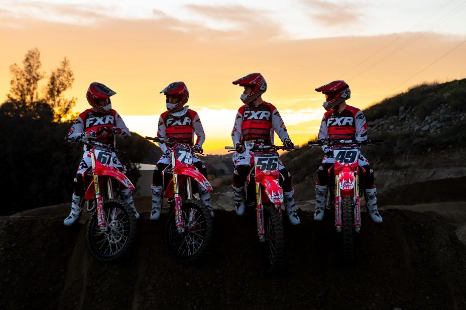 FXR Chaparral Honda (from L): Jerry Robin, Coty Schock, Justin Starling ...