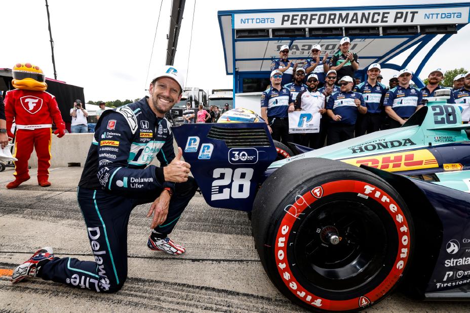 Grosjean, Palou Make Up All Honda Front Row at Barber Motorsports Park