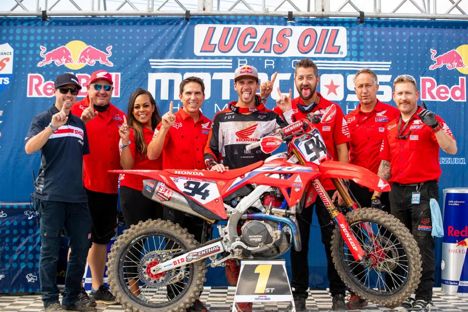 Team Honda HRC Dominates Unadilla MX, Winning Both Classes